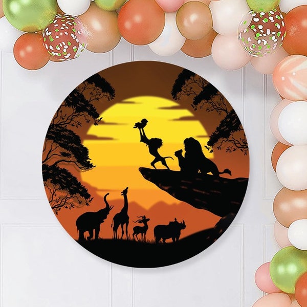 Lion King Circle Backdrop - Etsy