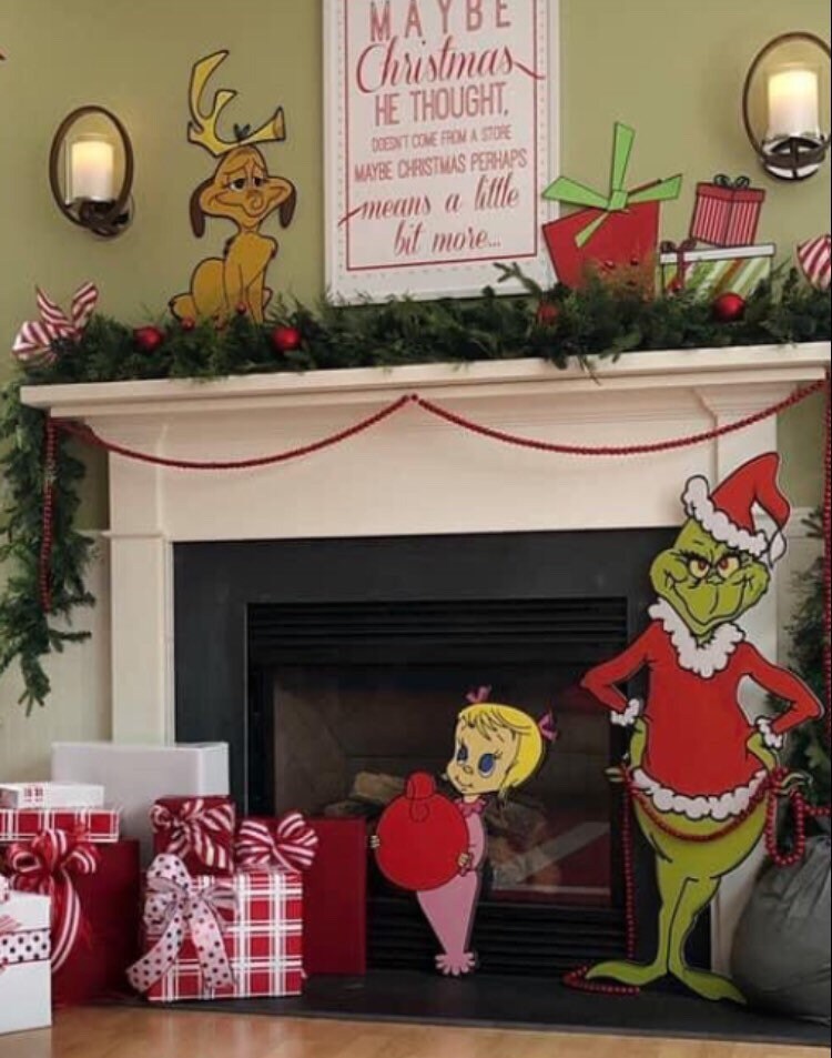 Grinch Yard Decoration, 7 Piece Set (grinch, Cindy Lou, Max, Tree and ...