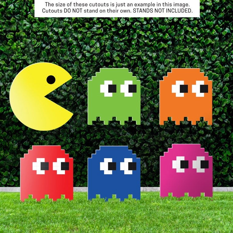 Pacman Yard Decoration Pac-man Yard Sign Pacman Birthday | Etsy