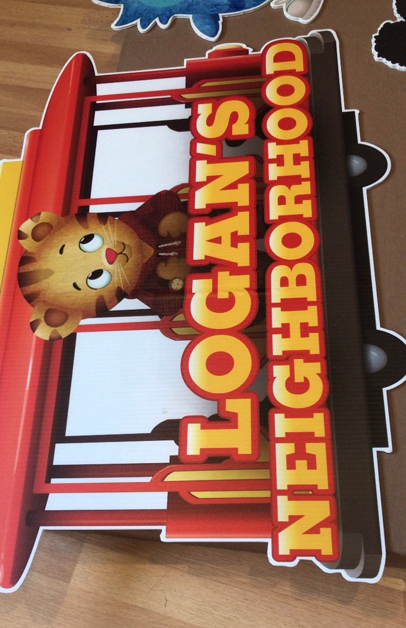 Daniel Tiger Yard Decoration Daniel Tiger Birthday Backdrop | Etsy