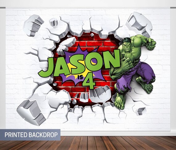 Hulk Birthday Backdrop Superhero Backdrop Birthday Backdrop - Etsy