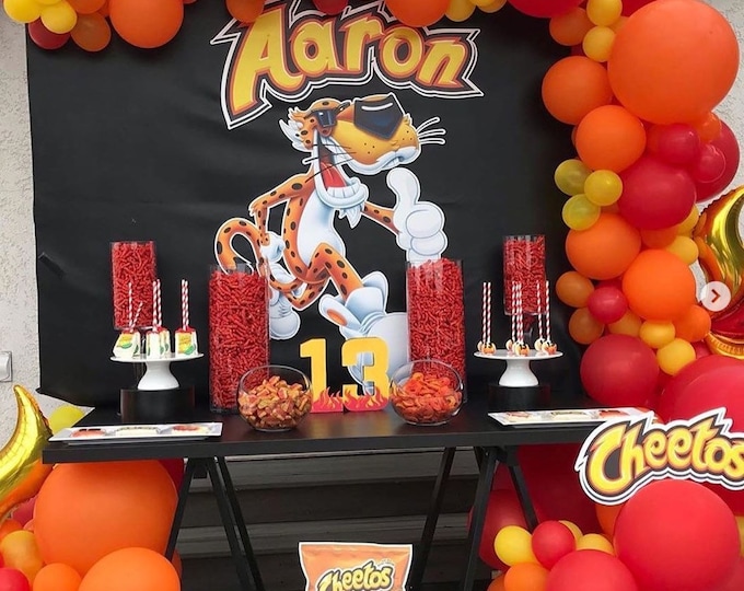 Hot Cheetos Birthday Backdrop, Hot Cheetos Cutouts, Hot Cheetos Props ...