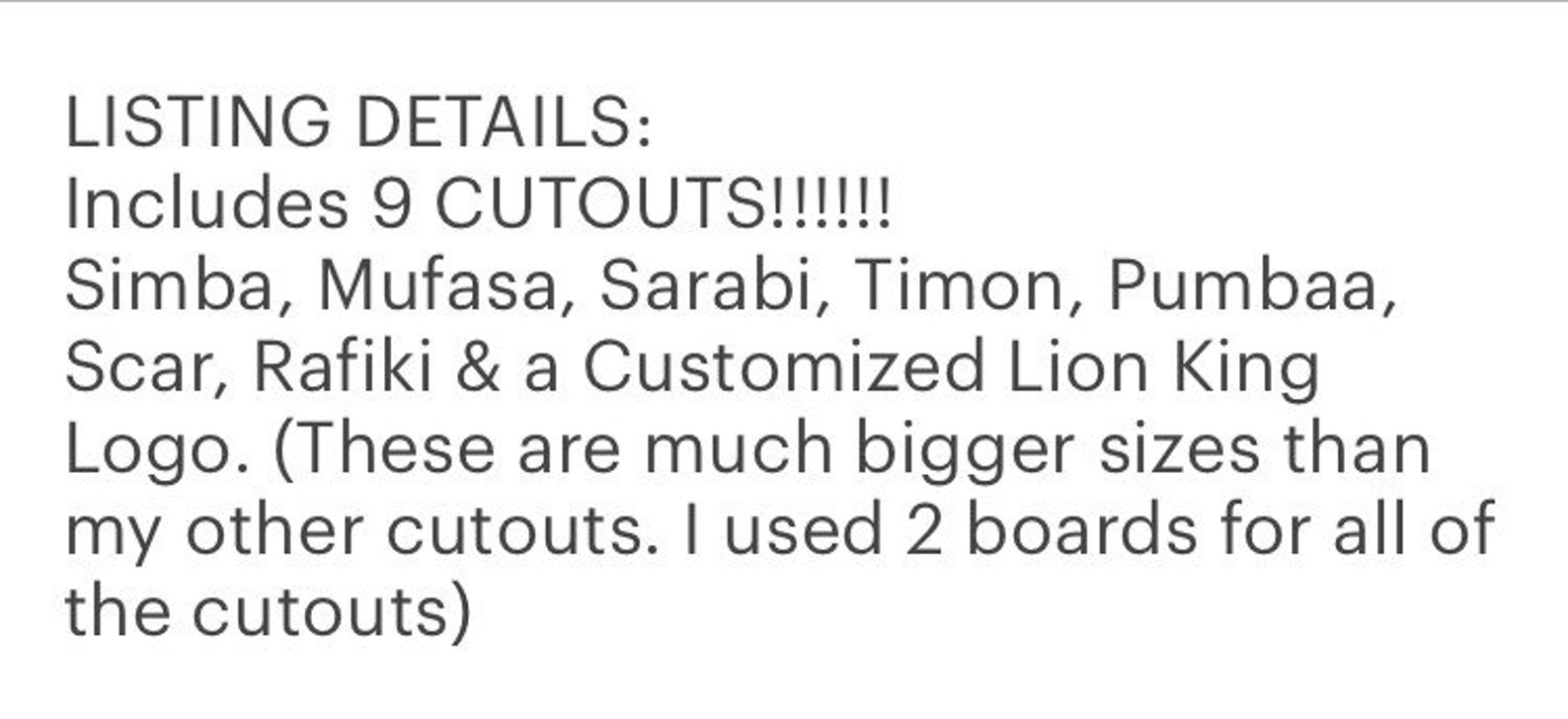 Lion King Cutouts Lion King Birthday Backdrop Lion King Etsy