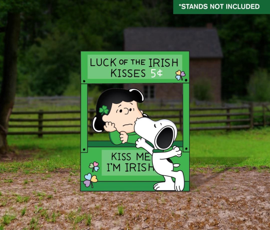 Peanuts St Patricks Day Cutouts, Lucy's Irish Kissing Booth, Lucy and ...