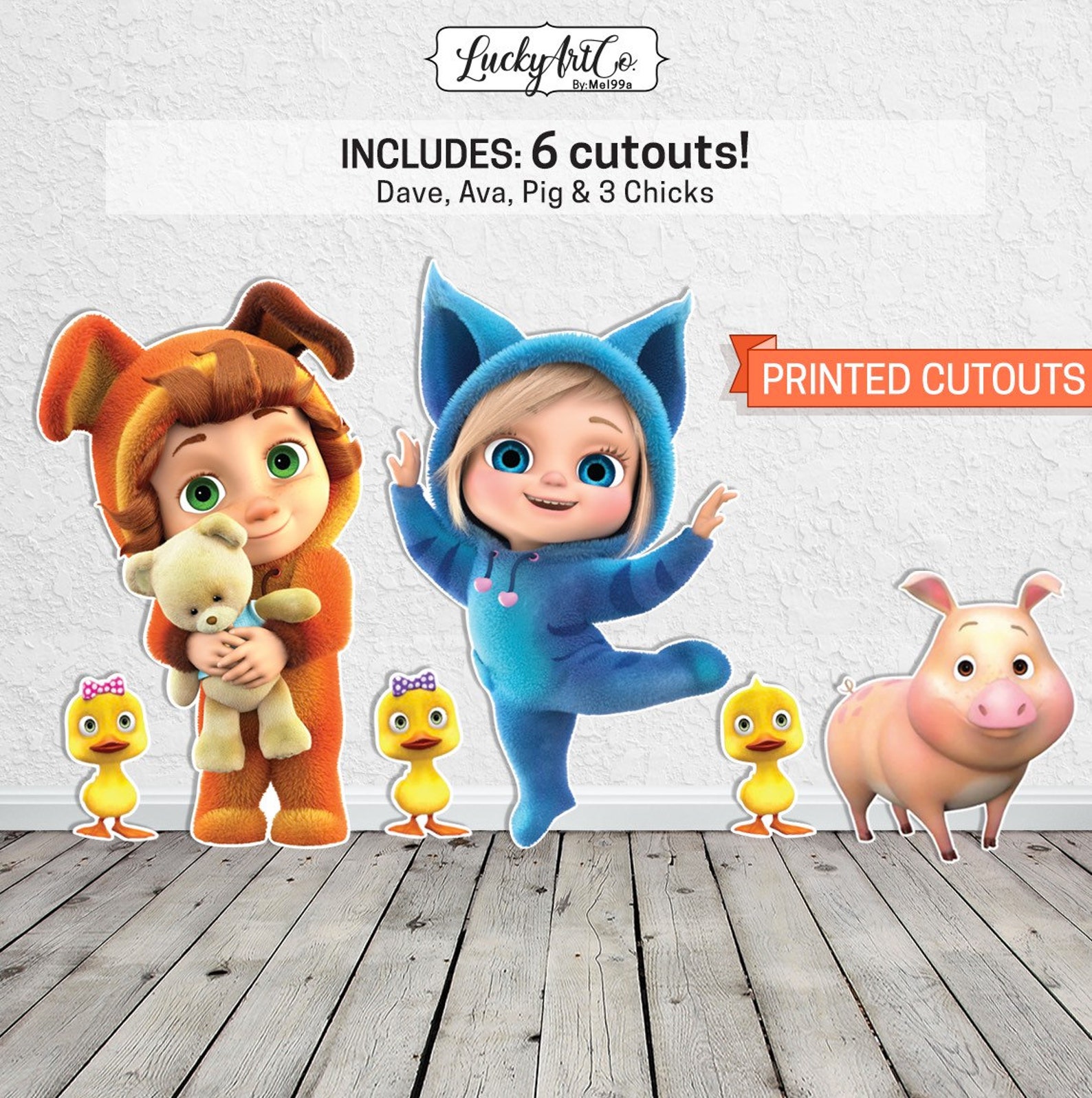 Dave Ava Birthday Backdrop, Dave Ava Cutouts, Dave Ava Props, Room ...