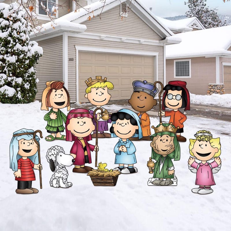 Peanuts Christmas Yard Art - Etsy