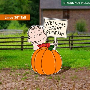 Welcome Great Pumpkin, Peanuts Yard Decoration, Charlie Brown ...