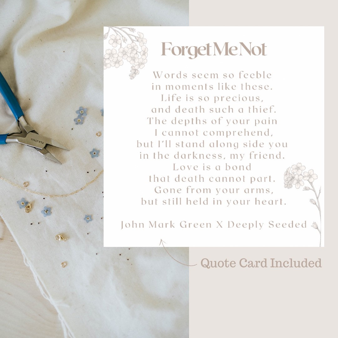Real Flower | Forget Me Not Necklace | Flower of Loss | Flower of ...