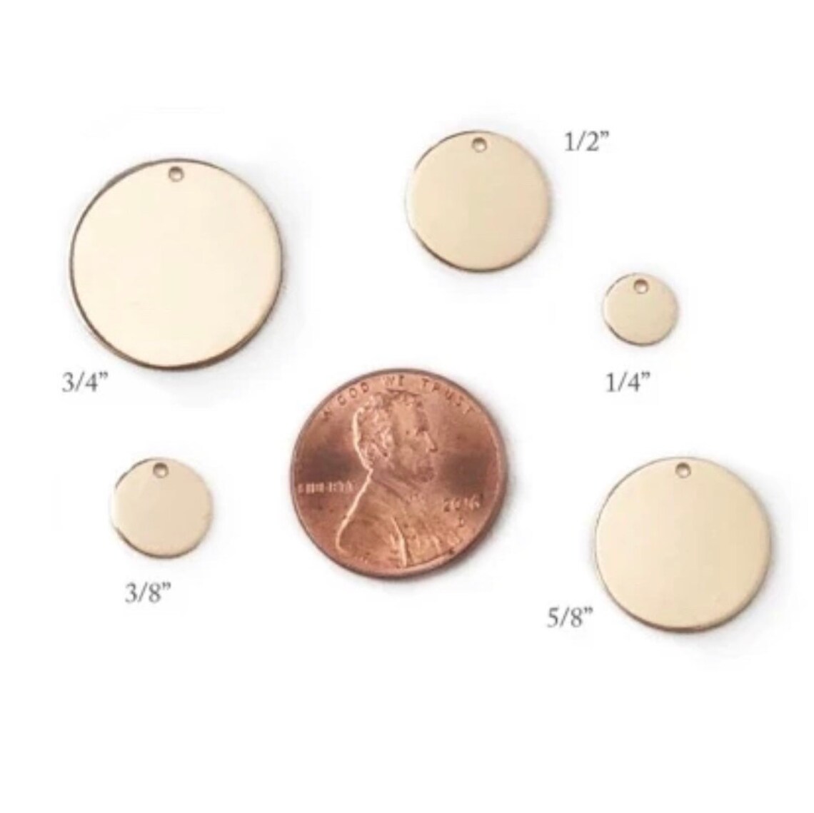 Add-on Stamped Initial Disc - Etsy