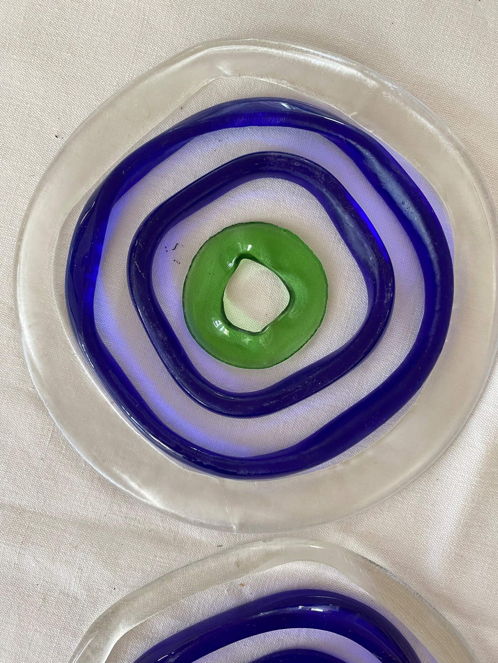 XL DYI Recycled, Fused, Glass Bottle Rings for Making Windchimes Wind ...