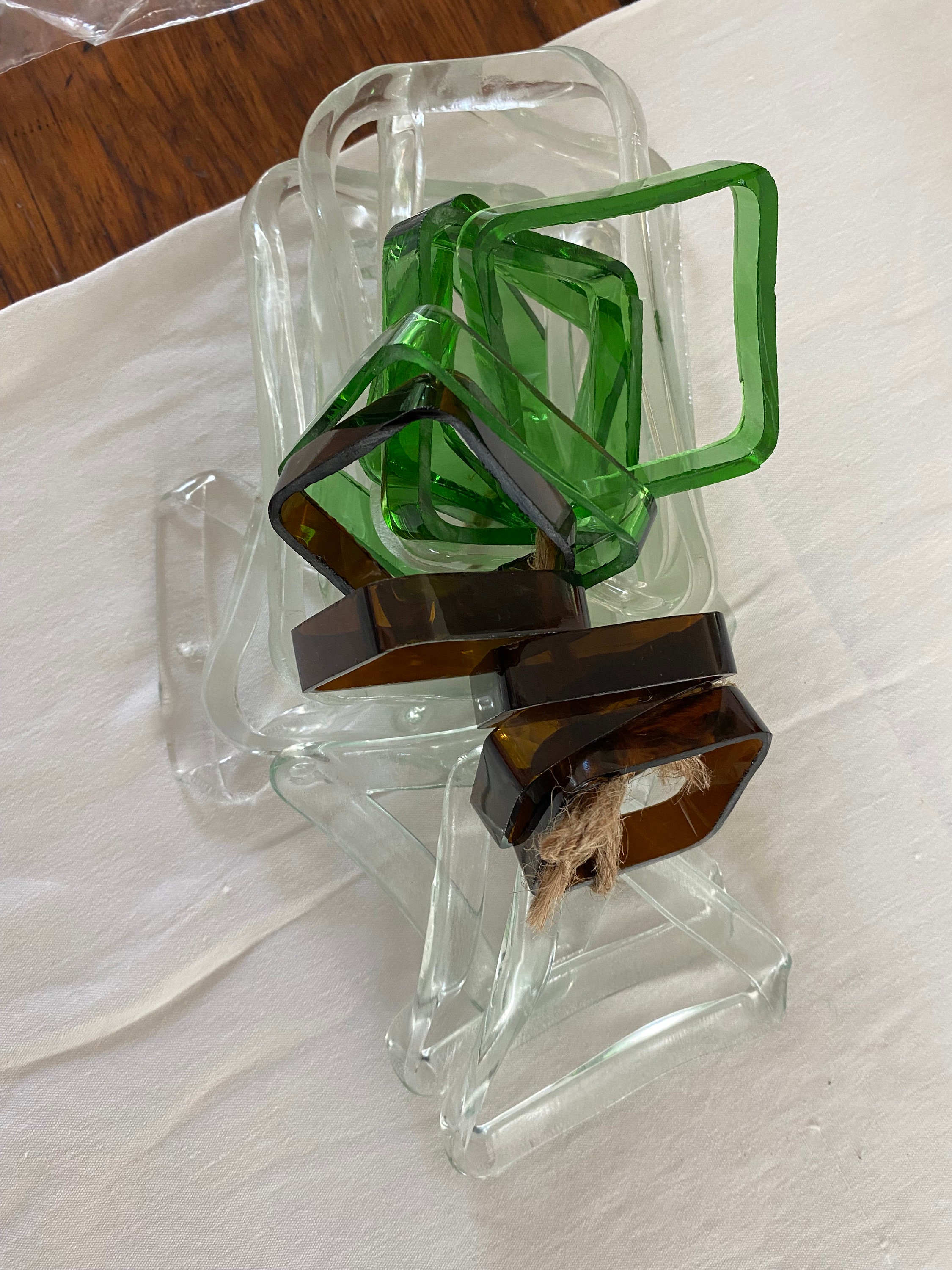 DYI Recycled, Fused, Glass Bottle Rings for Making Windchimes Wind ...