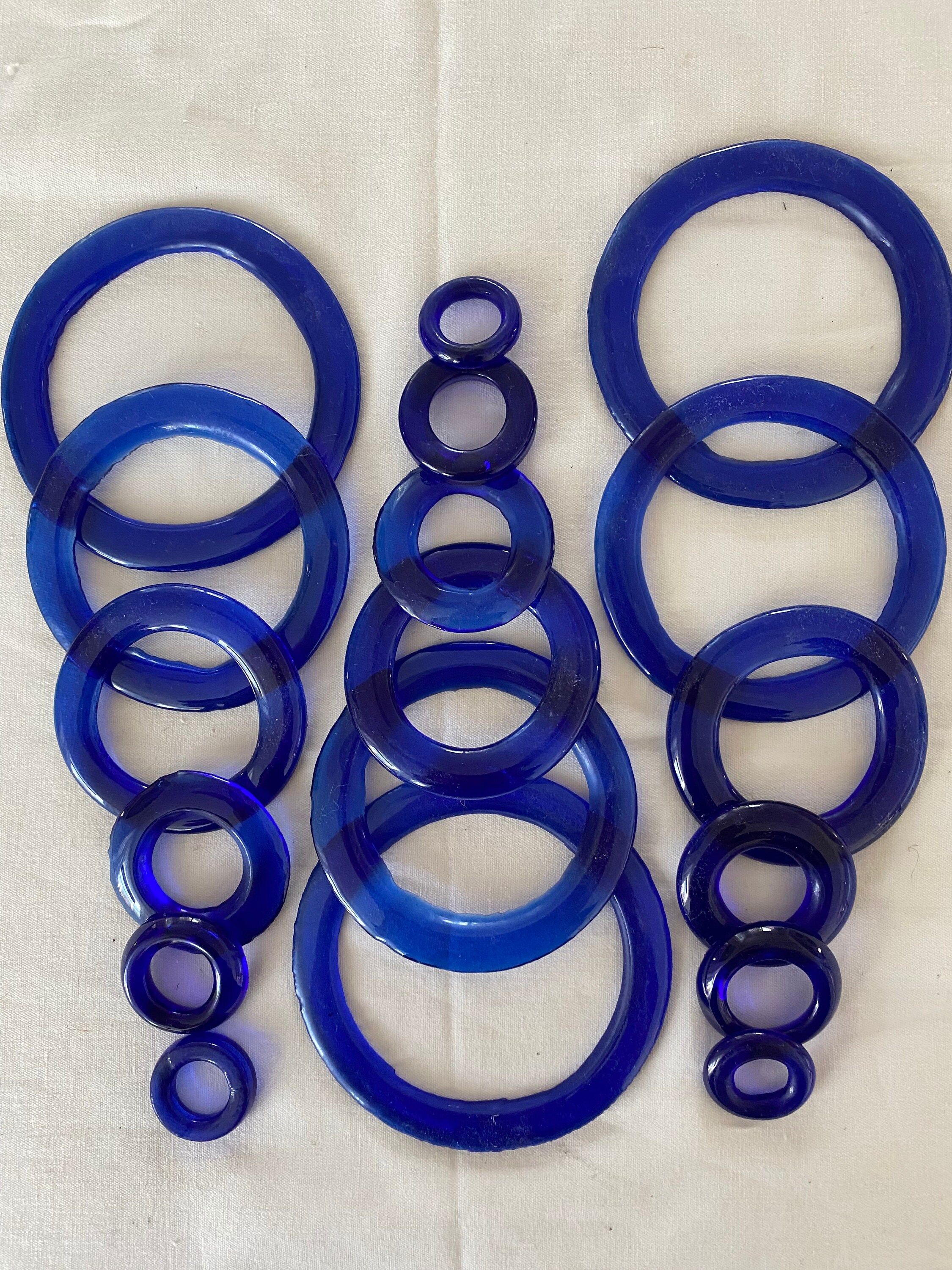DYI Recycled, Fused, Glass Bottle Rings for Making Windchimes Wind ...