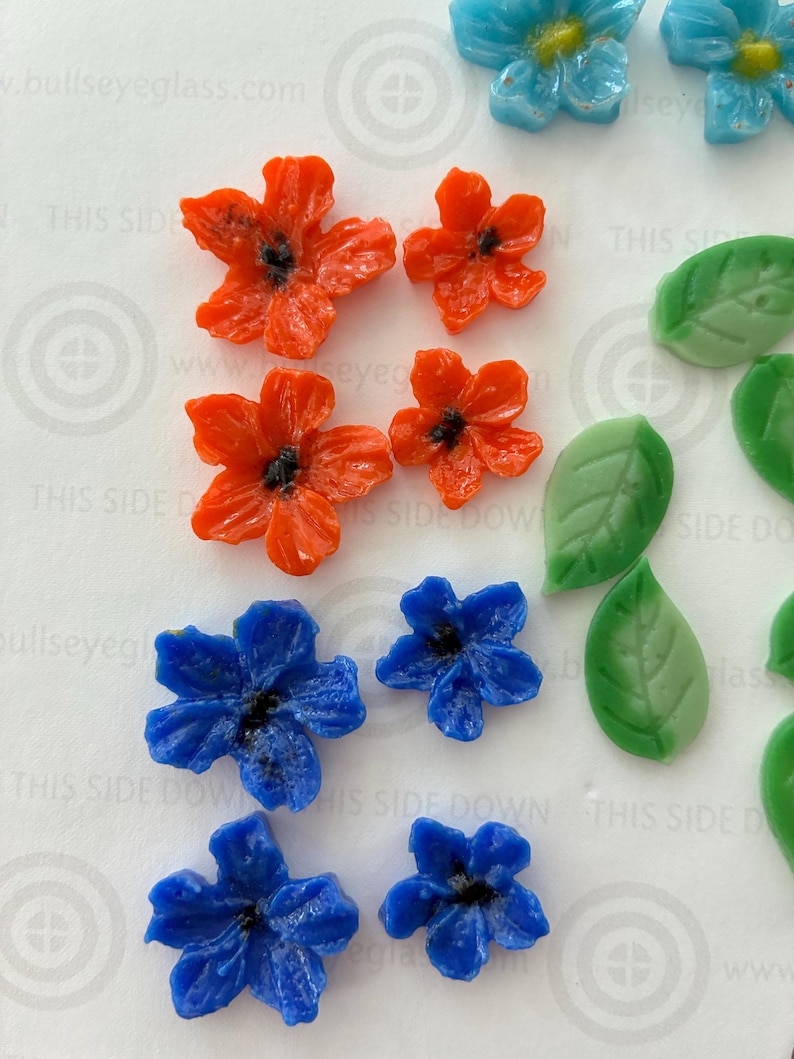Freeze and Fuse, Flower Blossoms Leaves, Fused Glass Art Enhancements ...