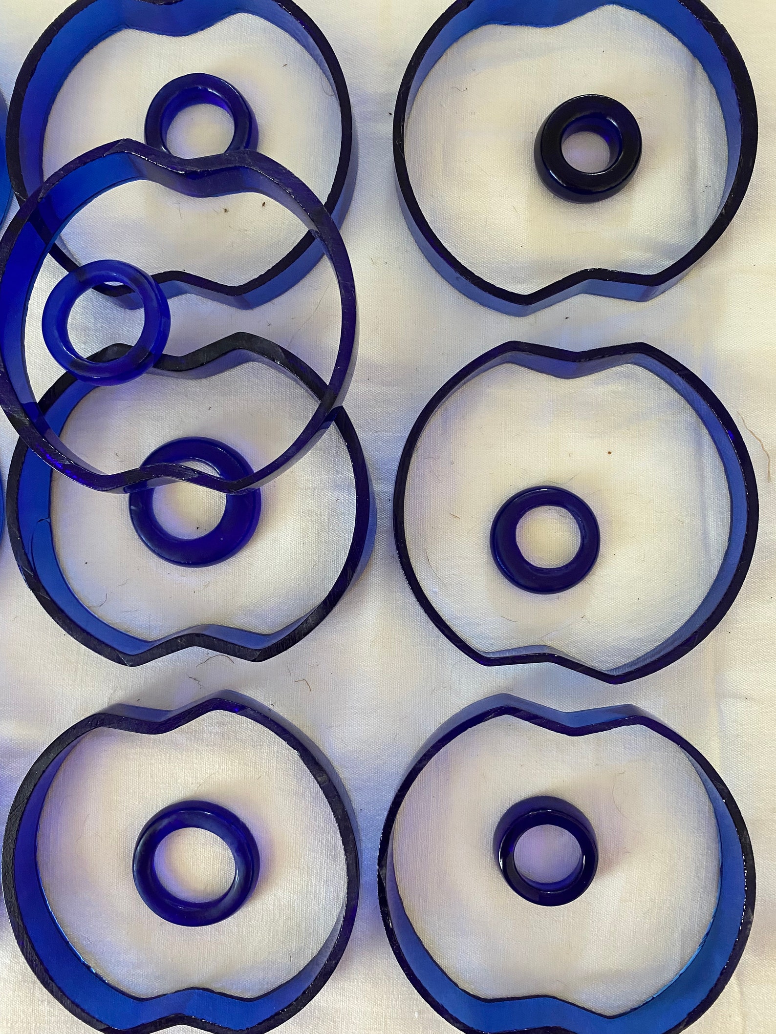 DYI Recycled, Fused, Glass Bottle Rings for Making Windchimes Wind ...
