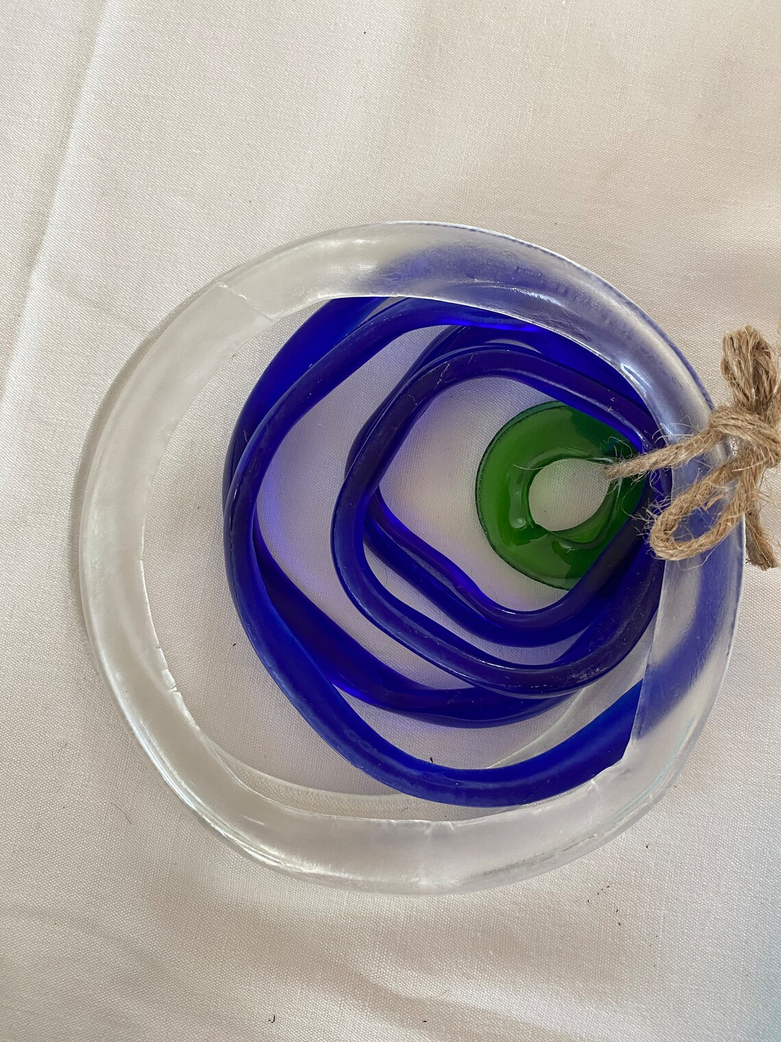 XL DYI Recycled, Fused, Glass Bottle Rings for Making Windchimes Wind ...