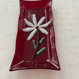 Ruby Glass Platter - Etsy