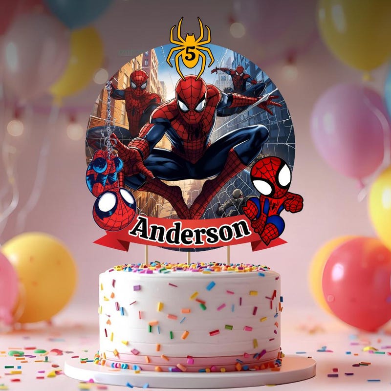Spider Man Cake Topper - Etsy