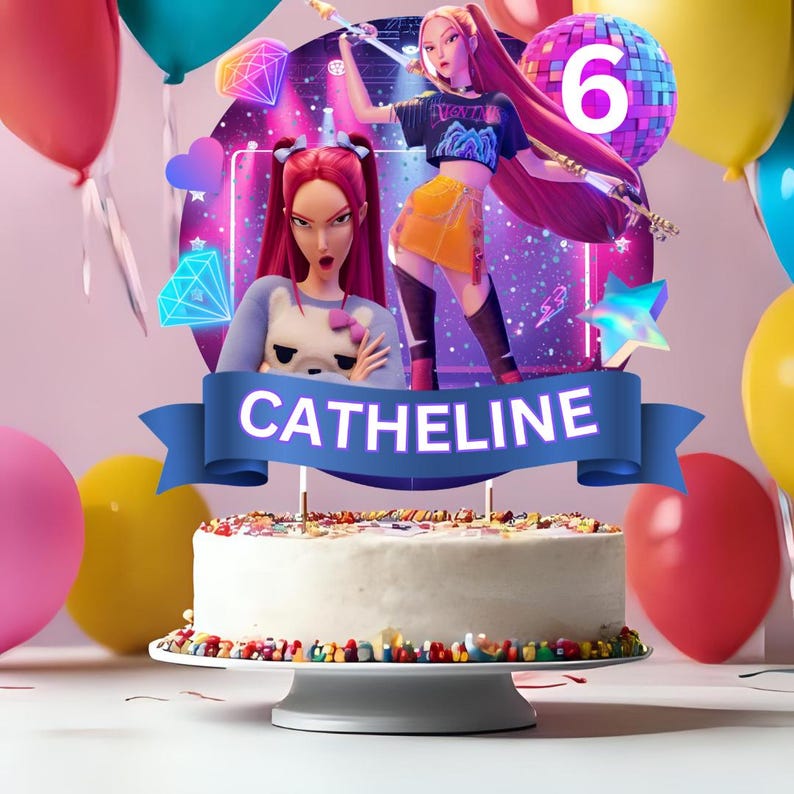 Mira K Pop Demon Hunters Cake Topper | Huntrix Birthday Party ...