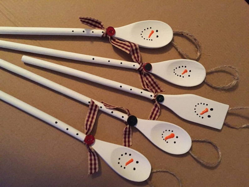 Snowman Spoons - Etsy