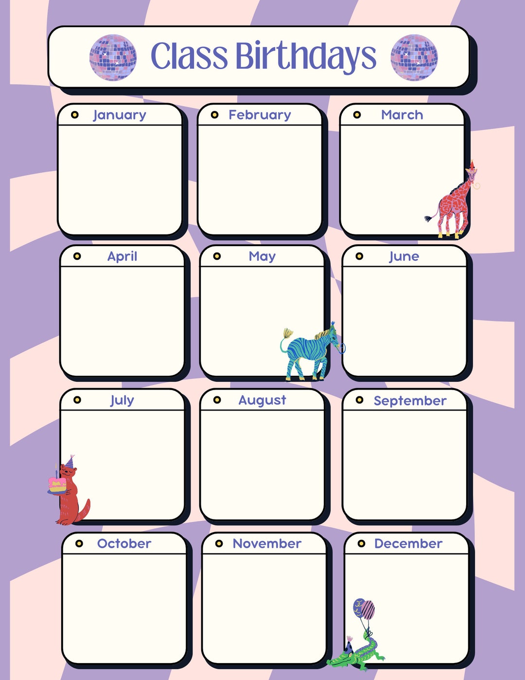 Classroom Birthday Poster - Etsy