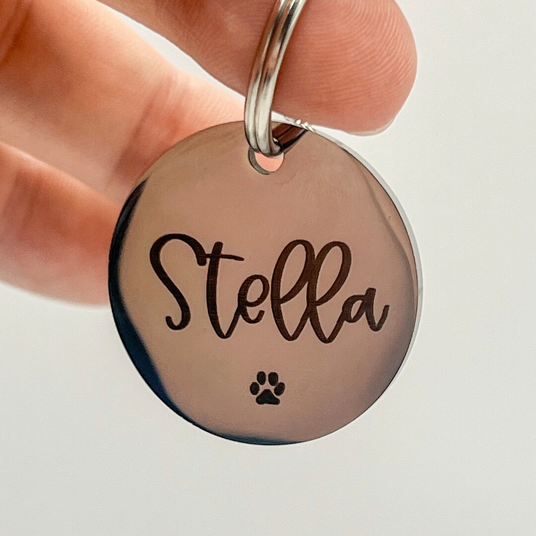 Custom Dog Name Tag Dog Collar Tag Pet ID Tag - Etsy
