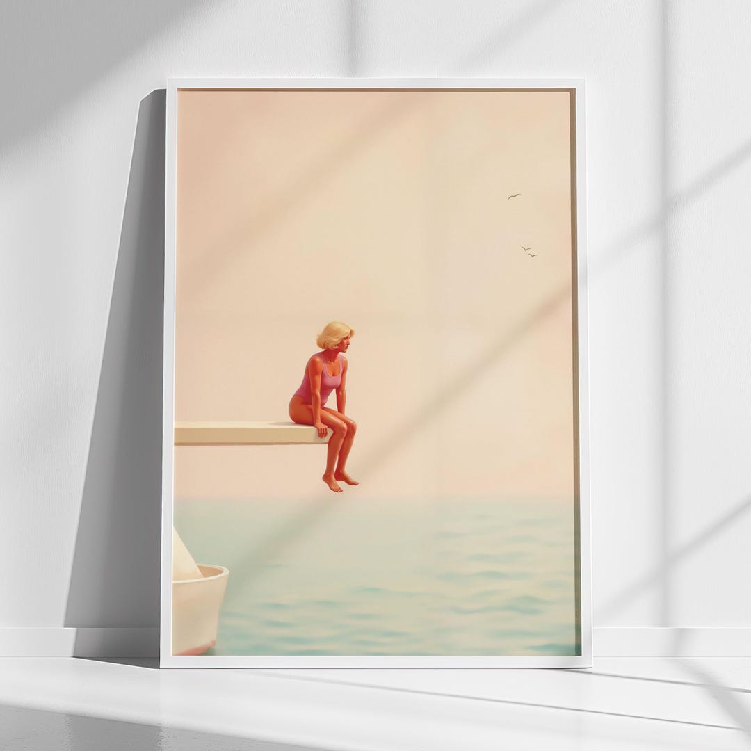 Princess Diana Wall Art, Diving Board Coastal Art Print (instant ...