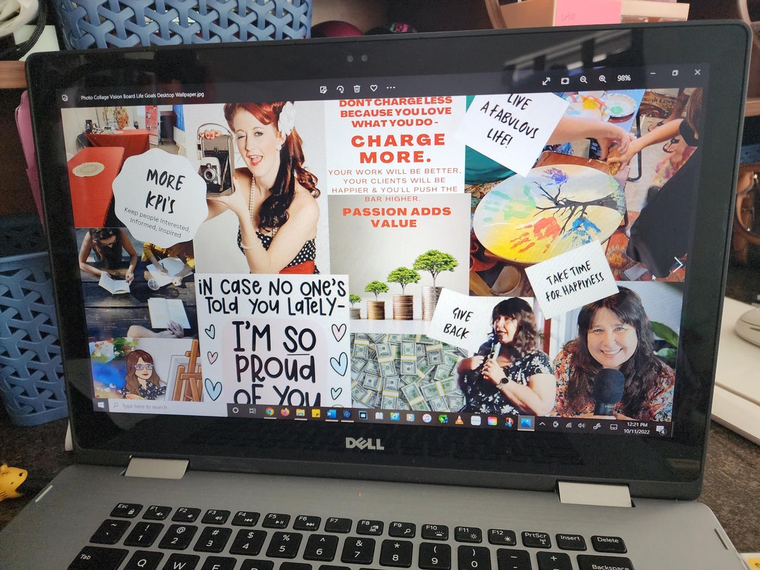 Digital Desktop Background Vision Board - Etsy