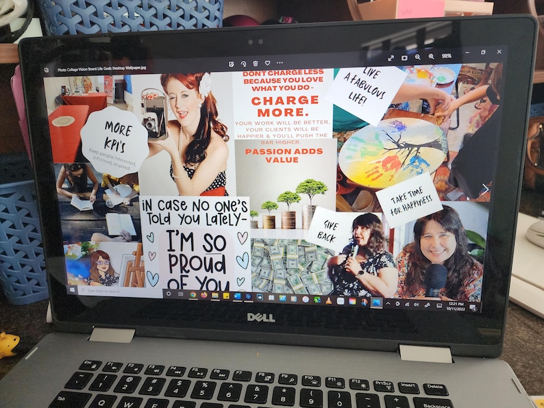 Digital Desktop Background Vision Board - Etsy