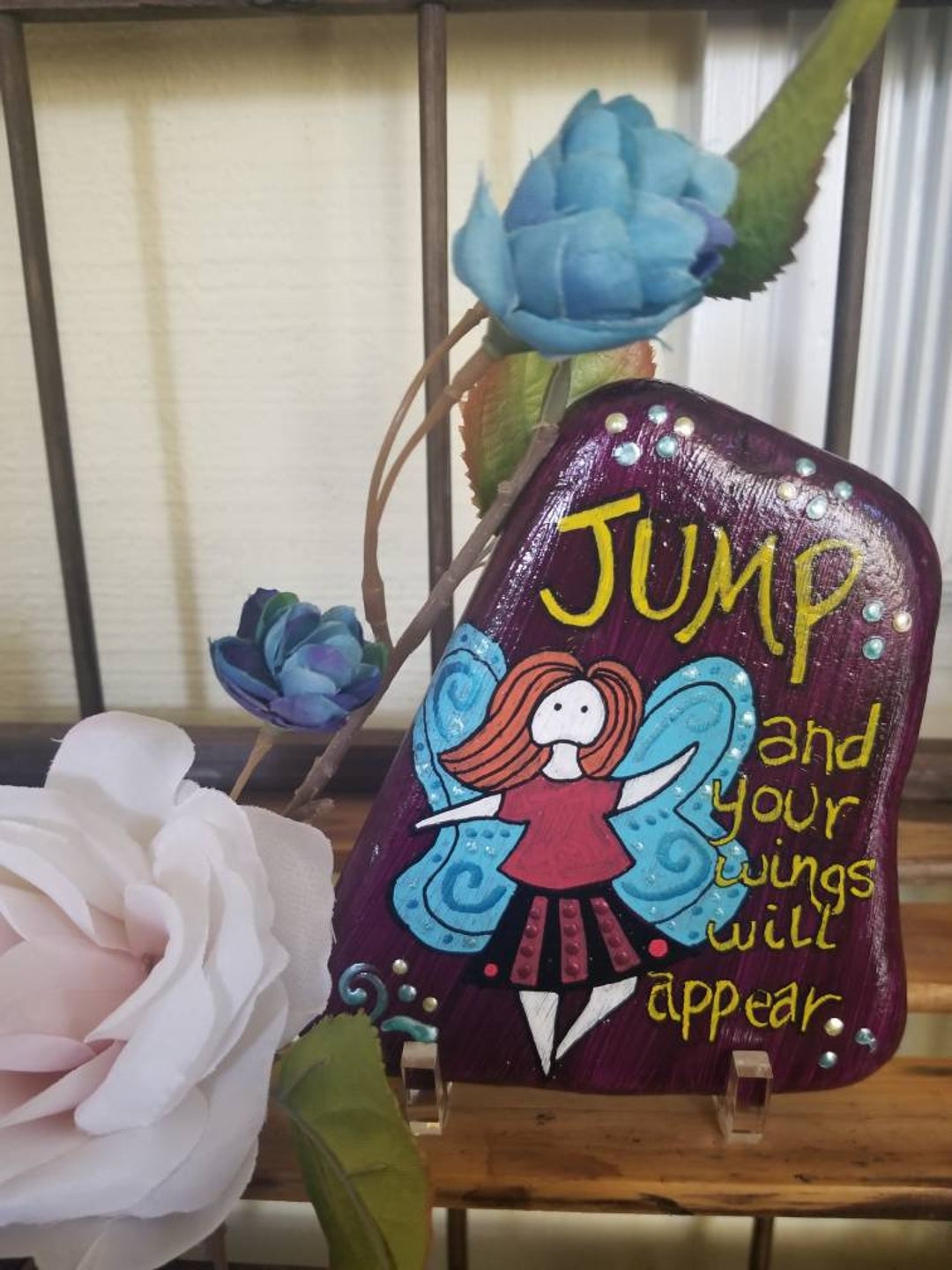 Motivational Message Hand-painted Rock Decor Sign - Etsy