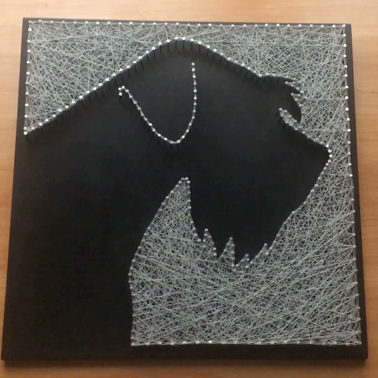 Custom string art dog/ made to order string art dog silhouette | Etsy