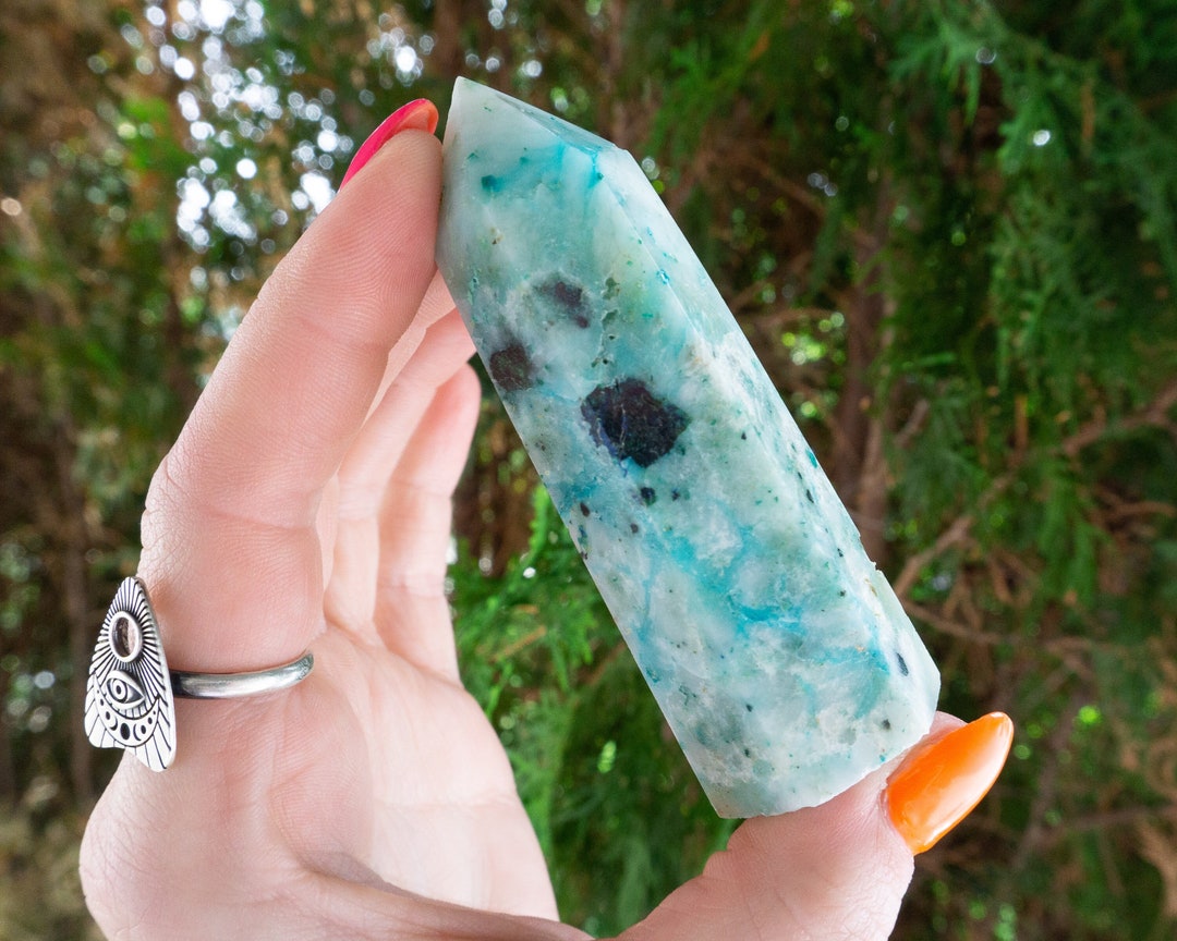 Phoenix Stone Tower Natural Phoenix Stone Point Natural Chrysocolla ...