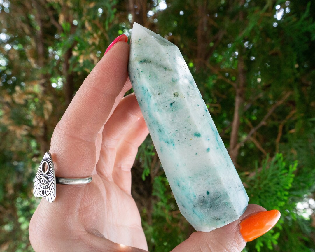 Phoenix Stone Tower Natural Phoenix Stone Point Natural Chrysocolla ...