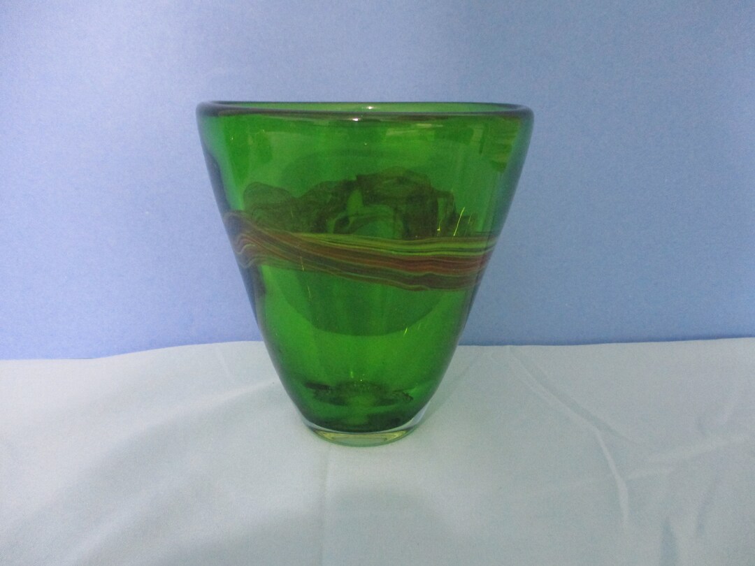 Ganz Bella Casa Green Glass Vase - Etsy