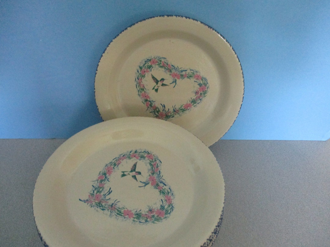 Hummingbird Pattern Stoneware by Home and Garden Party USA 6 - Etsy