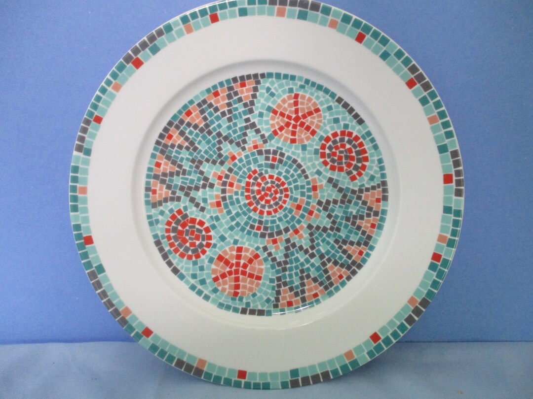 Habitat Mosaic Pattern Dinner Plate Set of 9 Very Rare - Etsy Norway