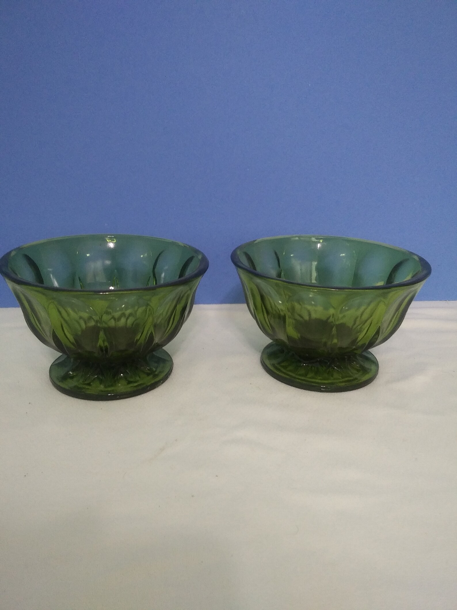 Indiana Glass Vintage Rose Petal Bowl Green Set of 3 - Etsy