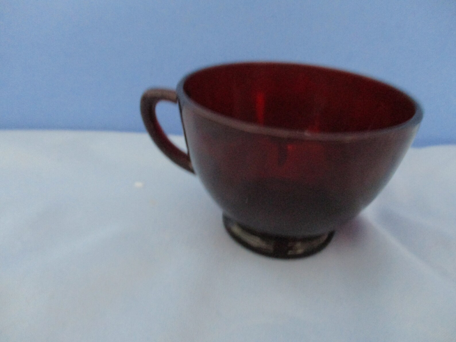 Vintage Ruby Red set of 7 Coffee/Tea cups | Etsy