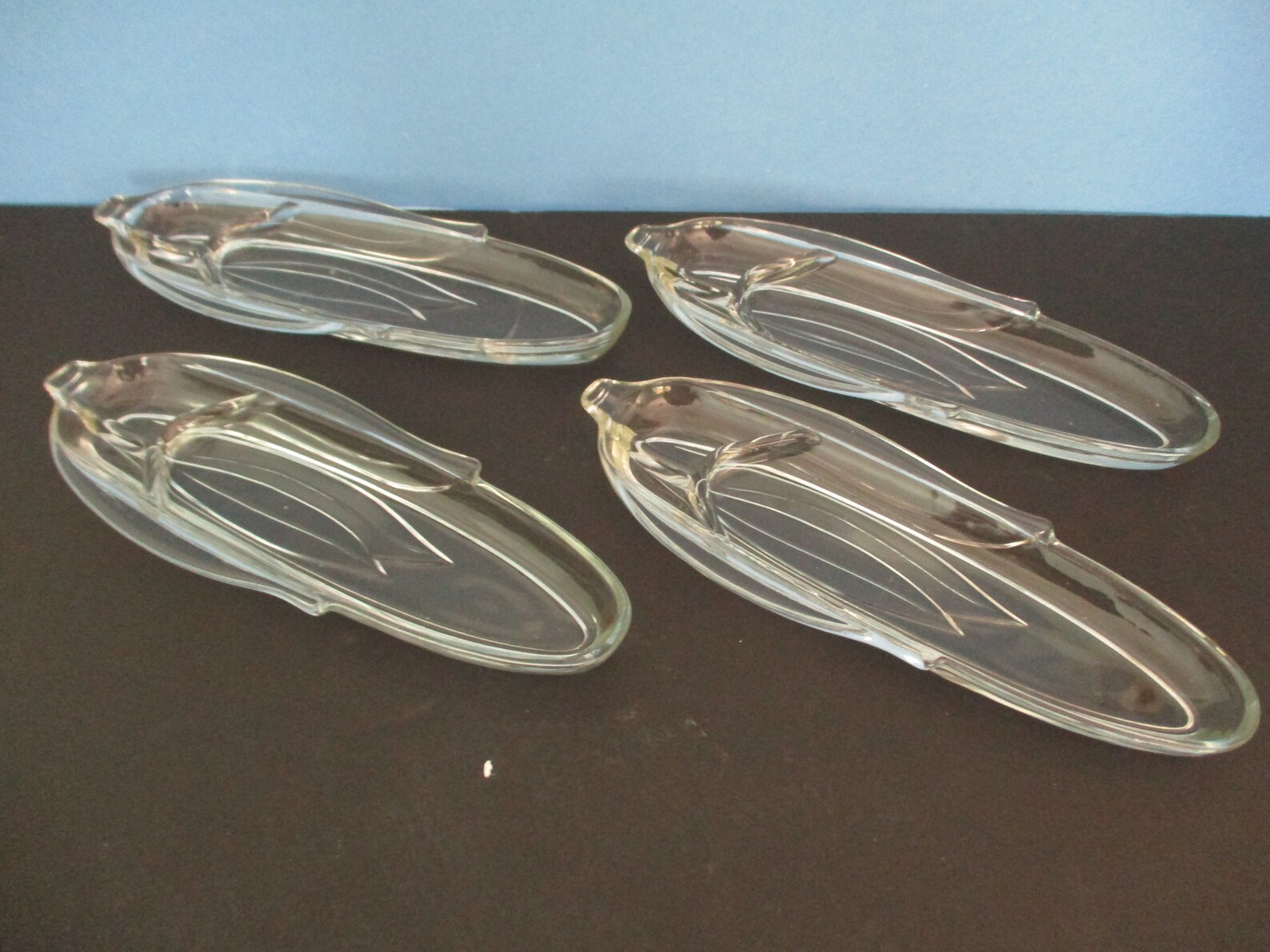 Vintage Pressed Glass Corn Cob Holder set of 4 | Etsy