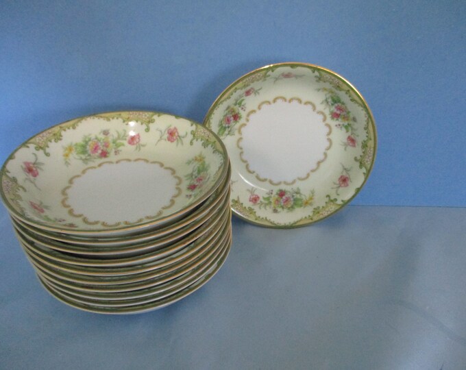 Vintage Noritake Morimura Bros japan Floral Berry/dessert Bowl Set of ...
