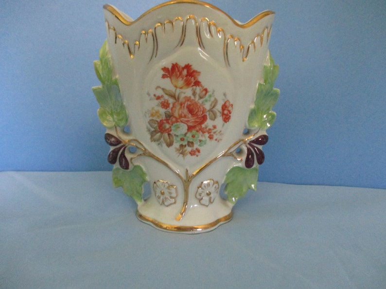 Vintage German Porcelain Hand Painted Vase - Etsy Vintage German Porcelain Hand Painted Vase - Etsy