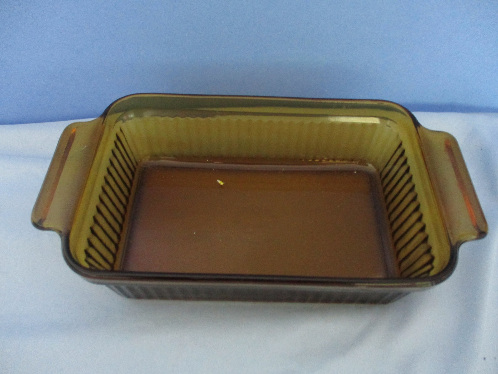 Pyrex Amber ribbed loaf pan 8.5 x5 | Etsy