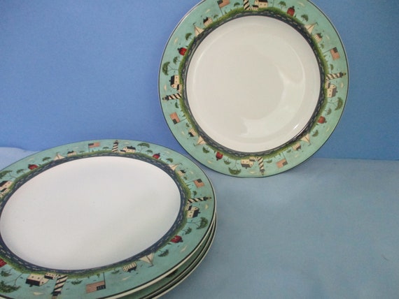 Warren Kimble Coastal Breeze Sakura NY set of 4 Dinner | Etsy