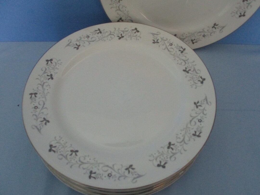 Fine China of Japan Moon Mist Pattern Set of 6 Dinner Plates Vintage ...