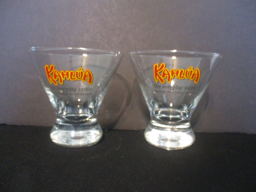 Kahlua Art Glass 6 Ounce Cocktail Glasses Set of 2, - Etsy