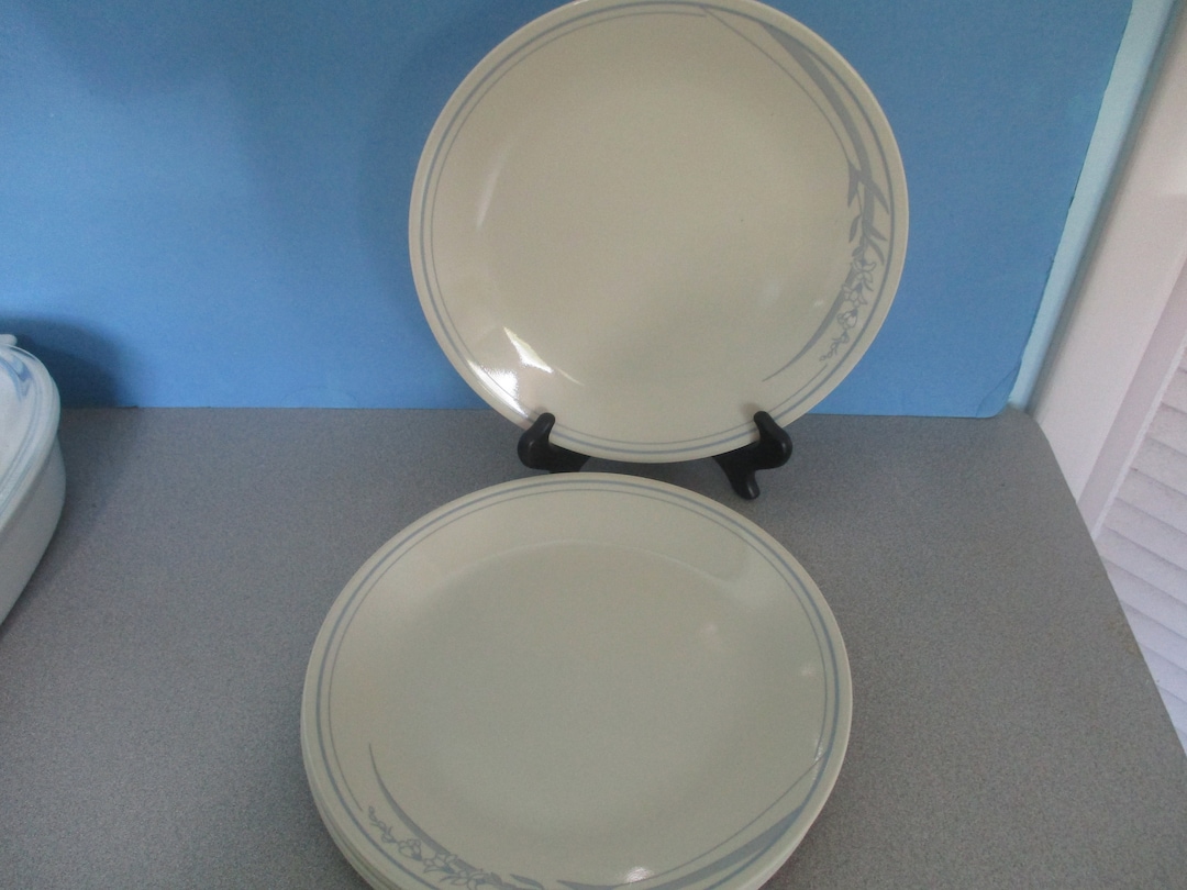 Vintage Corningware Corelle Blue Lily Pattern Bread/dessert Plates, Set ...
