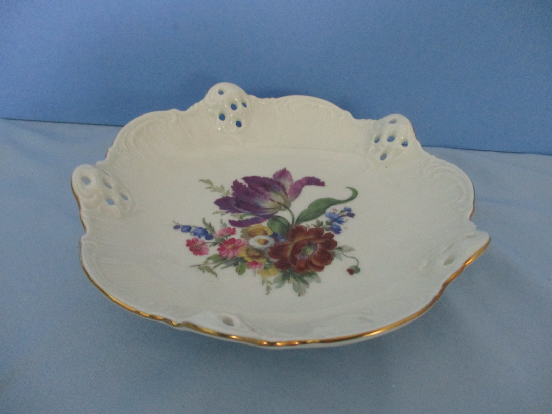 Rosenthal Germany Porcelain Lace Serving Bowl Classic Rose Pattern ...