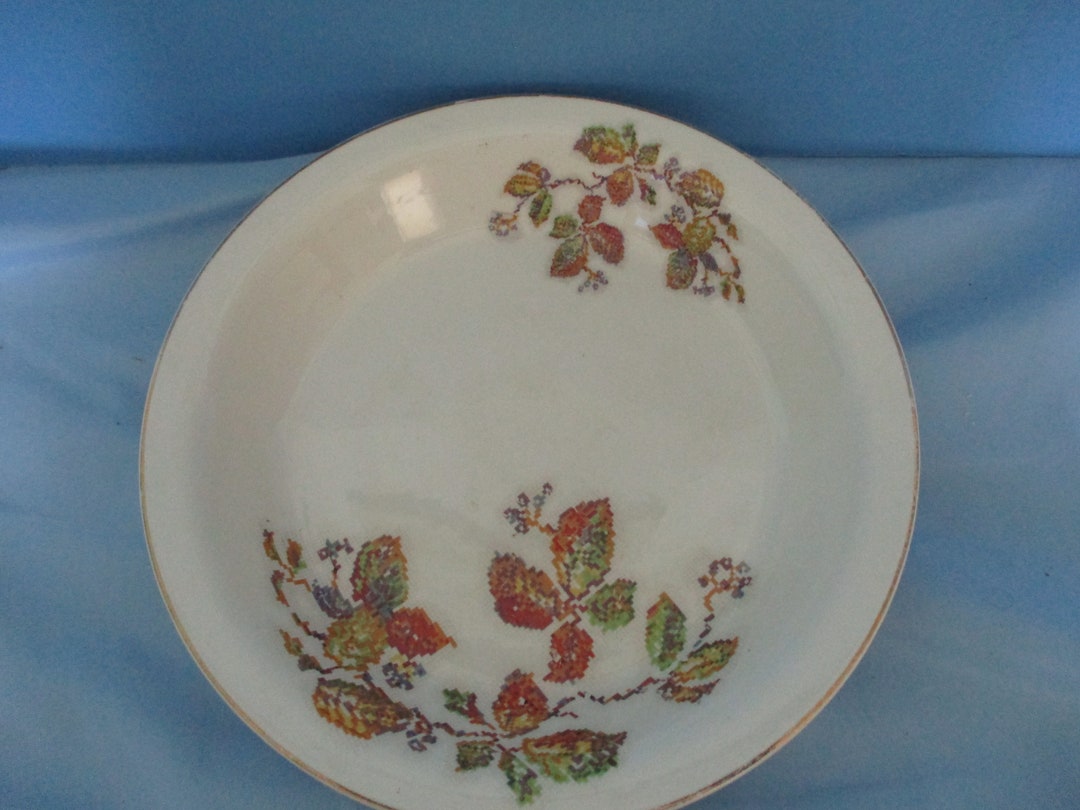 Vintage Crooksville China Cross Stitch Pattern Bowl 10 - Etsy