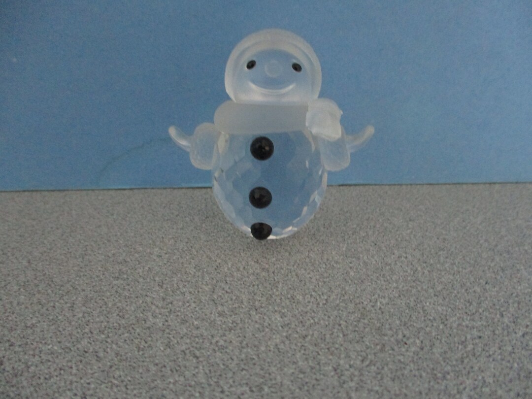 Vintage Swarovski Crystal Snowman Retired - Etsy