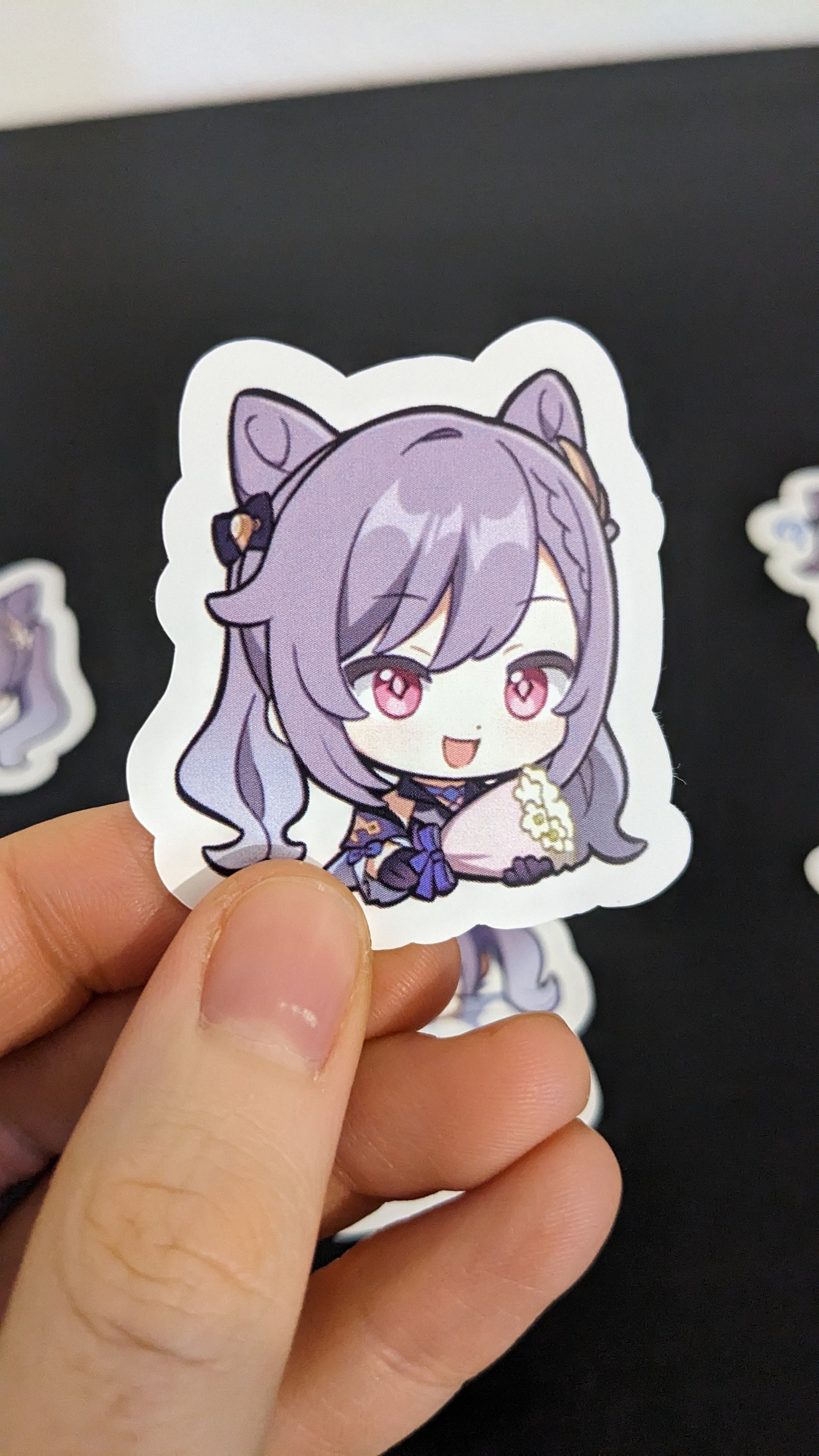 Keqing Stickers From Genshin Impact Paimon's Paintings - Etsy