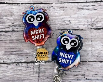 Night Shift Badge Reel - Etsy